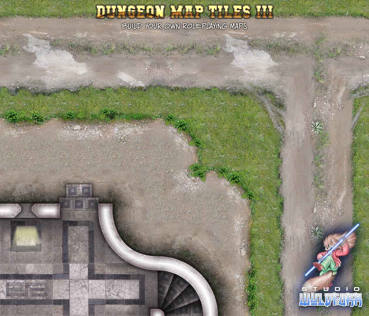 Dungeon Map Tiles 3 - Studio WyldFurr