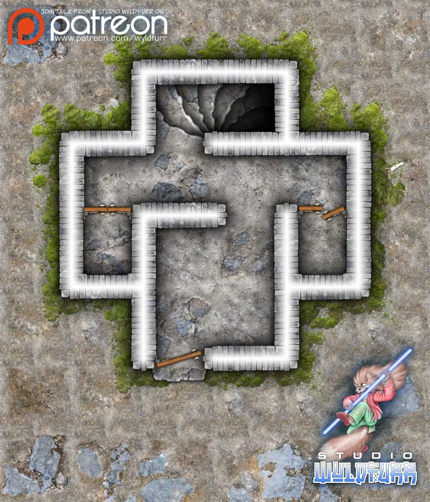Dungeon Map Tiles 4 - Studio WyldFurr