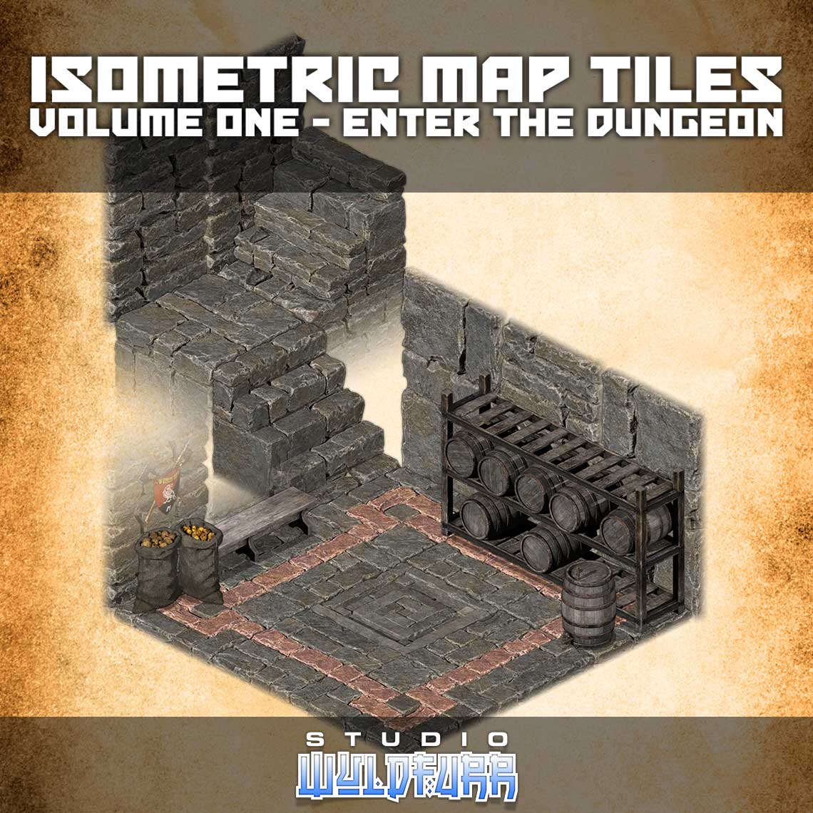 Isometric Map Tiles - Volume 1: Enter the Dungeon - Studio WyldFurr